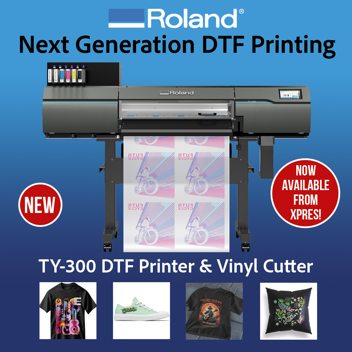New Roland TY-300 DTF Printer