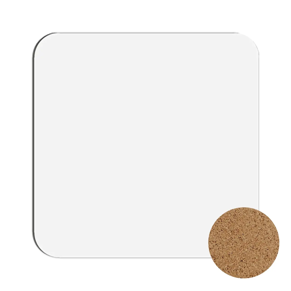 Unisub Square MDF Coaster - Cork Back - 9.5cm x 9.5cm UK 2026