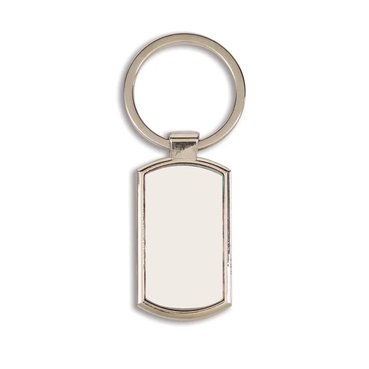 Metal Key Ring With Insert Rectangle 4.2cm x 2.5cm UK 2025