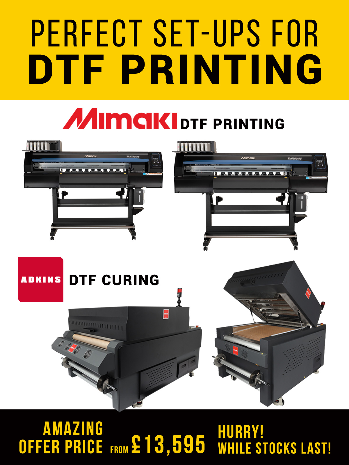 Mimaki & Adkins DTF Bundle UK Wholesale Supplies 2026