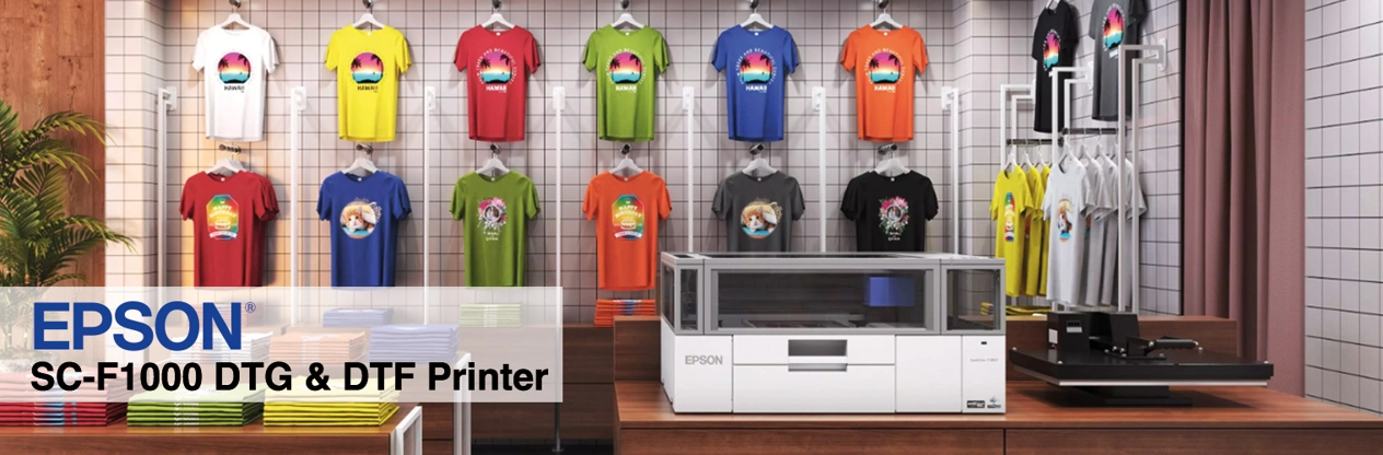 Epson SureColour SC-F1000 DTG & DTFilm Hybrid Printer UK 2024